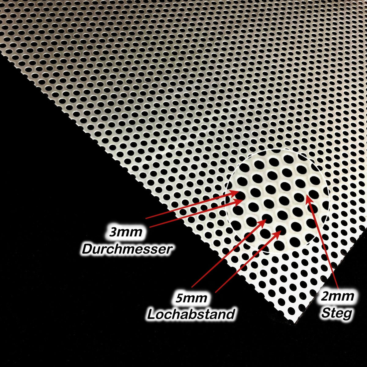 Stahl Verzinkt Lochblech 1,0mm rostfrei online bestellen | Doone GmbH